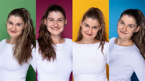 Einfluss Der Hintergrundfarbe Auf Den Teint Test Mit 10 Farben Von Fotohintergründen