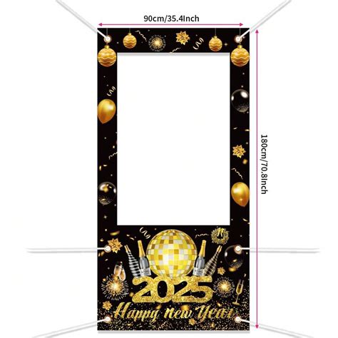 New Years Eve Party Supplies 2025 Balloon Banner And Curtains Photo