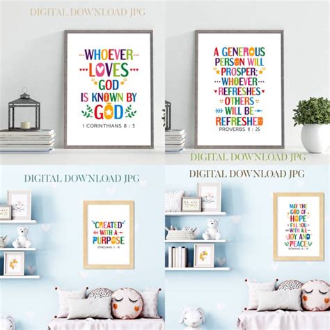 Back To School Christian Classroom Posters Bible Verses Word Wall Bundle