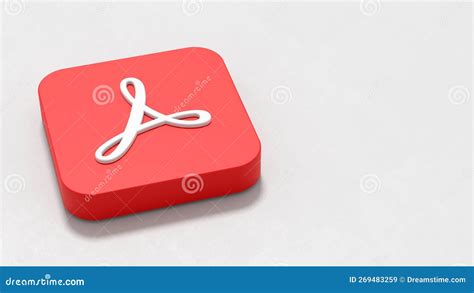 Adobe Acrobat App Icon Spotlighted On Black Background Editorial Image CartoonDealer Com