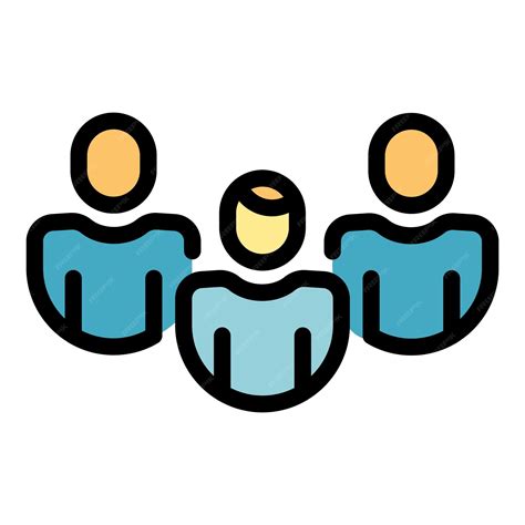 Icono De Adaptación De Grupo Contorno De Grupo De Adaptación Del Vector