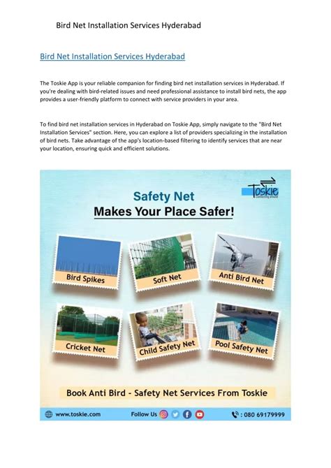 Ppt Bird Net Installation Services Hyderabad Powerpoint Presentation