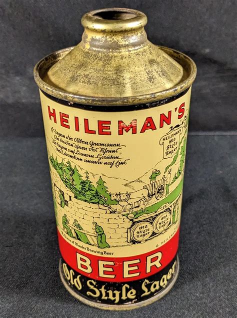 At Auction Cone Top Beer Can Heilemans Old Style Lager