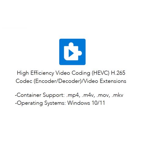 High Efficiency Video Coding Hevc H265 Codec Encoderdecodervideo
