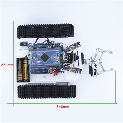 Stm32履带式机器人避障智能小车f103zet6坦克机械臂爪wifi视频车 虎窝淘