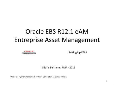 Oracle Ebs R Eam Module Upk Pptx