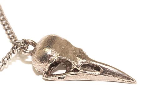 Skull Necklace Bronze Crow Skull Necklace