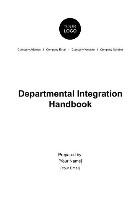 Free Departmental Integration Handbook Hr Template To Edit Online
