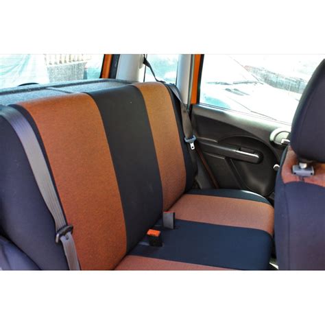 Fodere Su Misura Fiat Panda 2003 2011 Bicolore Arancio Nero