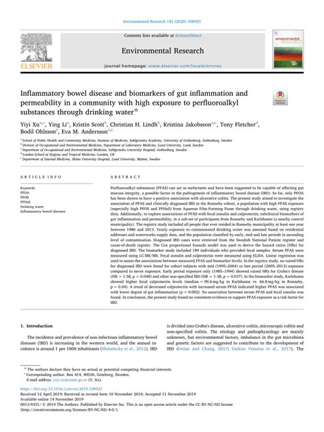 Pdf Inflammatory Bowel Disease And Biomarkers Of Gut Inflammation And