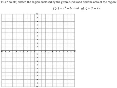 Solved 11 Points Sketch The Region Enclosed By The Given Curves And