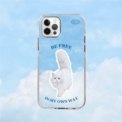 [💙20 할인 무료배송💙] 자유로운 나만의 고양이 폰케이스🐱☁ Be Free In My On Way ☁ 바이썸몰