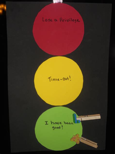 Traffic Light Behavior Chart Free Printable