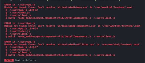 Suddenly Getting Module Not Found Error Cant Resolve Virtualwindi