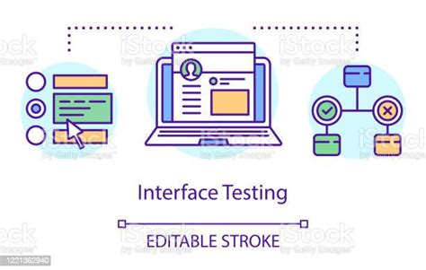 Interface Testing Concept Icon Examine Program Design Idea Thin Line