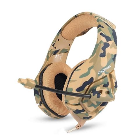 Headset Gamer Profissional Onikuma K1 B Camuflado Marrom Kase