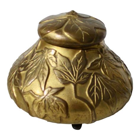 Art Nouveau Gilt Bronze Inkwell By Marshall Fields Circa 1910s Chairish