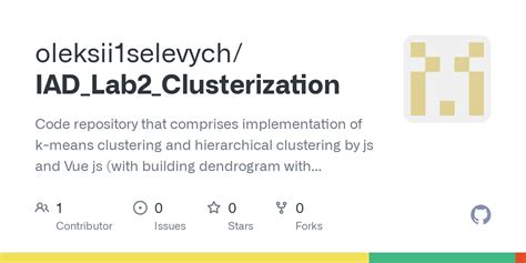 GitHub Oleksii1selevych IAD Lab2 Clusterization Code Repository That