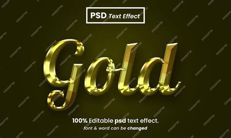 Premium Psd Gold Text Effect 3d Editable Premium Psd Text Effect