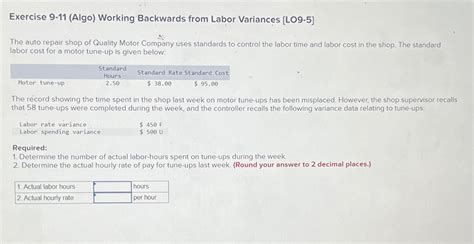 Exercise Algo Working Backwards From Labor Chegg