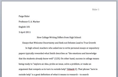 Apa Research Paper Format