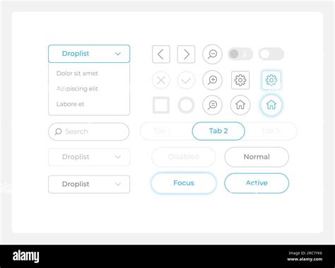 Software Ui Elements Kit Stock Vector Image And Art Alamy