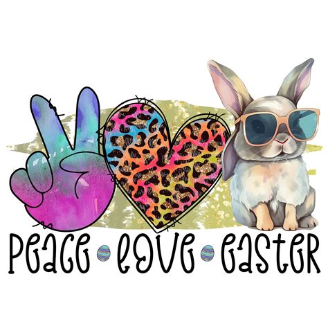 Peace Love Easter Design Dtf Ready To Press Dtfdallas