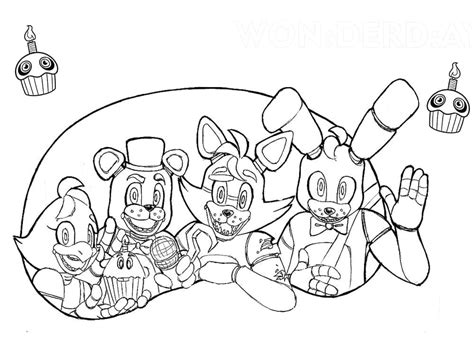 Coloriage Freddy de FNAF télécharger et imprimer gratuit sur