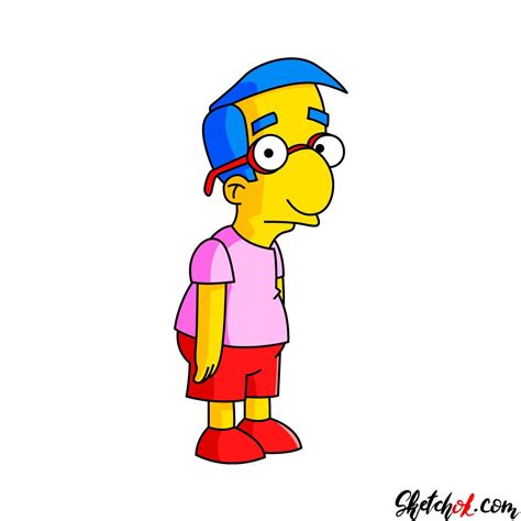 How To Draw Milhouse Van Houten Step By Step Drawing Tutorials