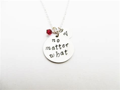No Matter What Necklace Initial Necklace Long Distance Etsy