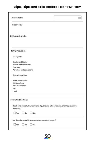 10 Toolbox Talk Pdf Templates Safetyculture