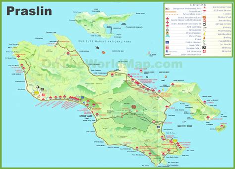 Seychelles Map Praslin