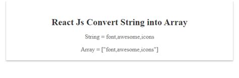 React Js Convert String To Array Split By Comma Space And Pipeline