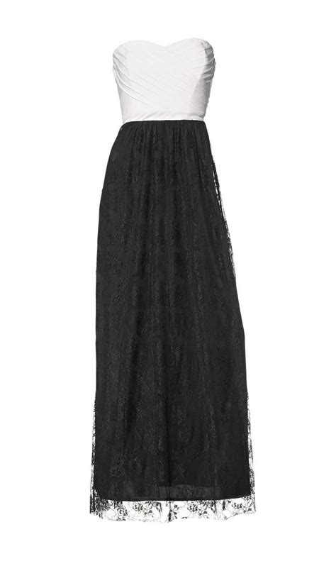 Designer Abendkleid schwarz weiß Abendmode Outlet Mode Shop