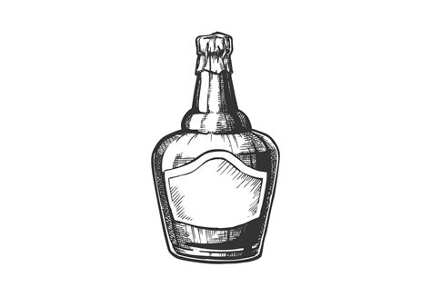 Blown Scotch Whisky Bottle With Foil Cap Vector By Pikepicture