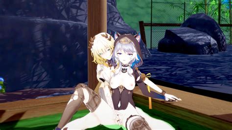 Rule 34 2girls 3d Aglaea Honkai Star Rail Big Breasts Breasts Cat Ears Cipher Honkai Star