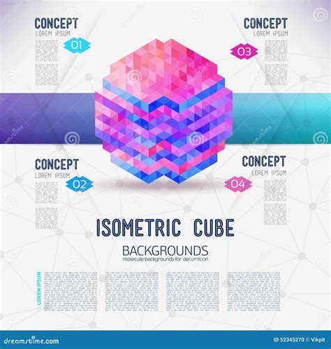 Abstract Concept Isometric Cube Stock Vector Illustration Of Concept Blue 52345270