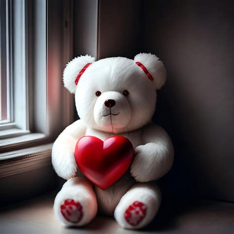 White Teddy Bear Love Wallpaper