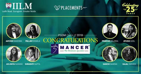 Selected In Mancer Consulting Iilm Career Management Centre