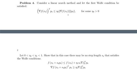 Solved Problem 4 Consider A Linear Search Method And Let