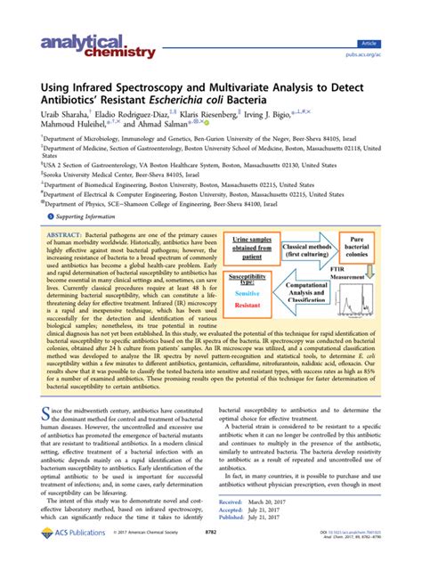 Using Infrared Spectroscopy And Multivariate Analysis To Detect