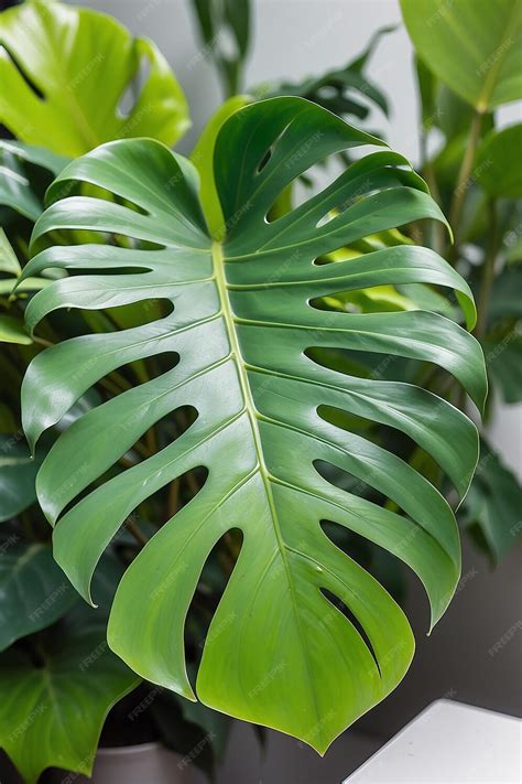 Philodendron Leaf Premium Ai Generated Image