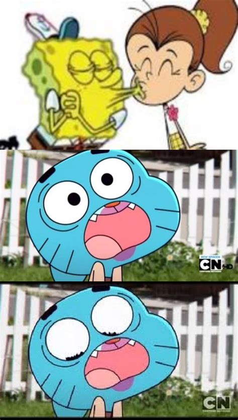 Spongebob X Luan Makes Gumballs Eyes Broke By Wahyuphrativi On Deviantart