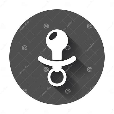 Icono Del Pacificador Del Bebé Ejemplo Del Vector De La Entrerrosca Del