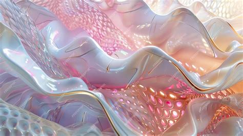 premium photo abstract 3d rendering of undulating mesh fabric with