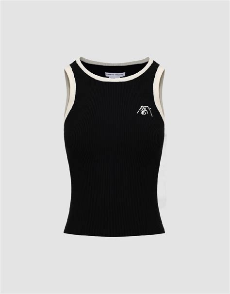 Skinny Crew Neck Knitted Tank Top Urban Revivo