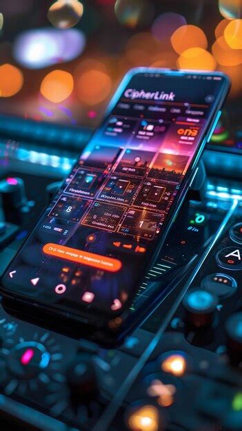 Closeup Of Hand Holding Phone Playing Data Visualization Premium Ai