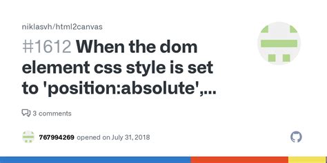 When The Dom Element Css Style Is Set To Positionabsolute The Screenshot Is Blank · Issue