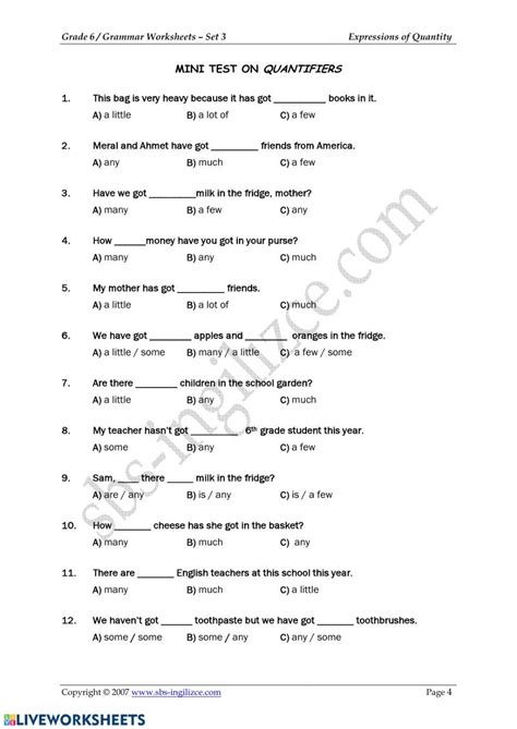 Quantifiers 0519 Krupheak Live Worksheets