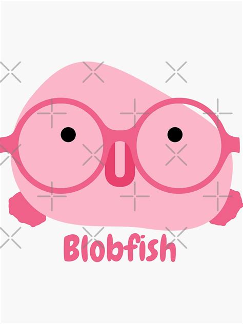 Pink Blobfish With Glasses Sticker By Hydreau Redbubble Pink Blobfish With Glasses Sticker By Hydreau Redbubble